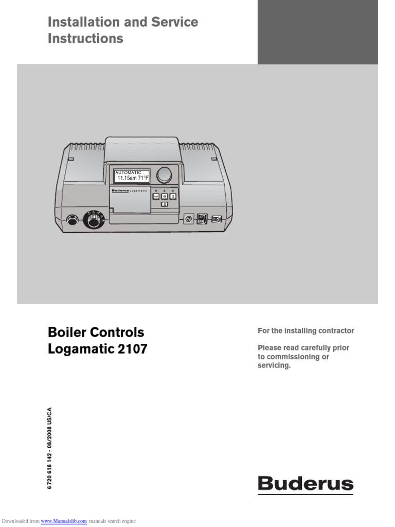 Logamatic 2107 | PDF | Safety | Menu (Computing)