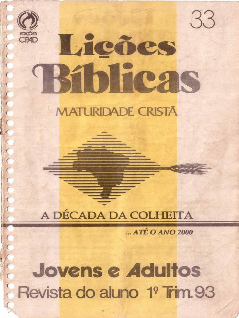 Lições Bíblicas - 1993 - 1T | PDF