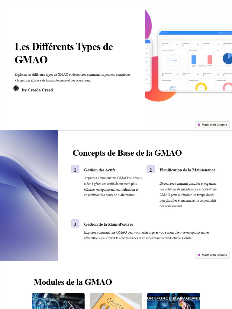Les Differents Types de GMAO | PDF | Planification | Informatique