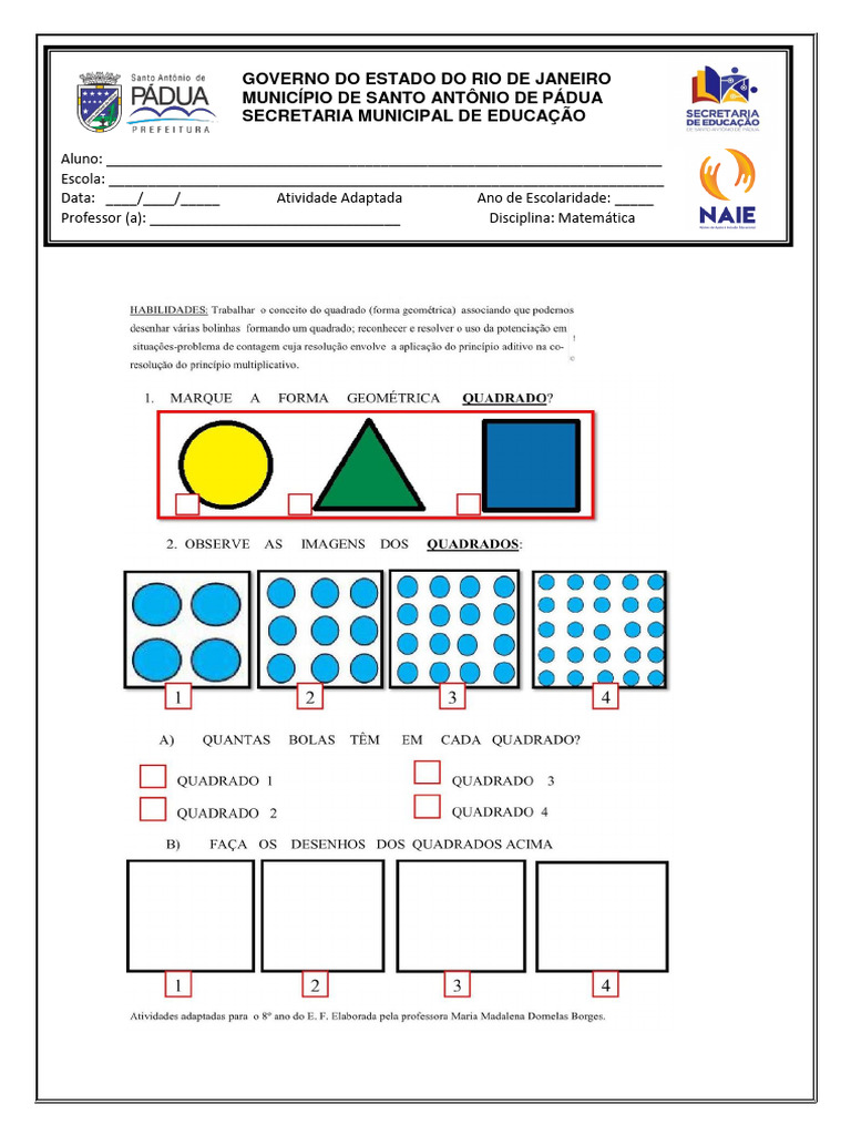 ATIVIDADE-ADAPTADA-DE-MATEMATICA-POTENCIA | PDF