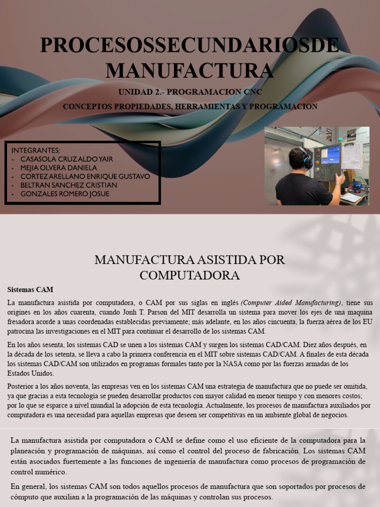 Procesos Secundarios U2 | PDF | Control numerico | Ingeniería