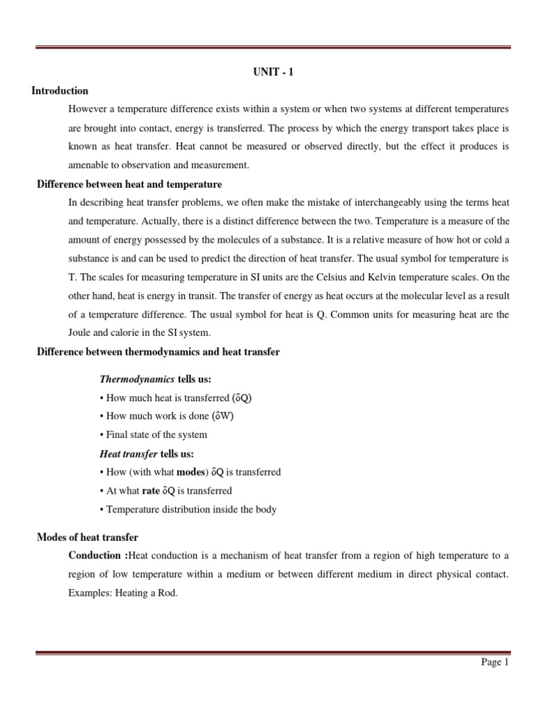 HMT Notes | PDF | Heat Exchanger | Heat Transfer