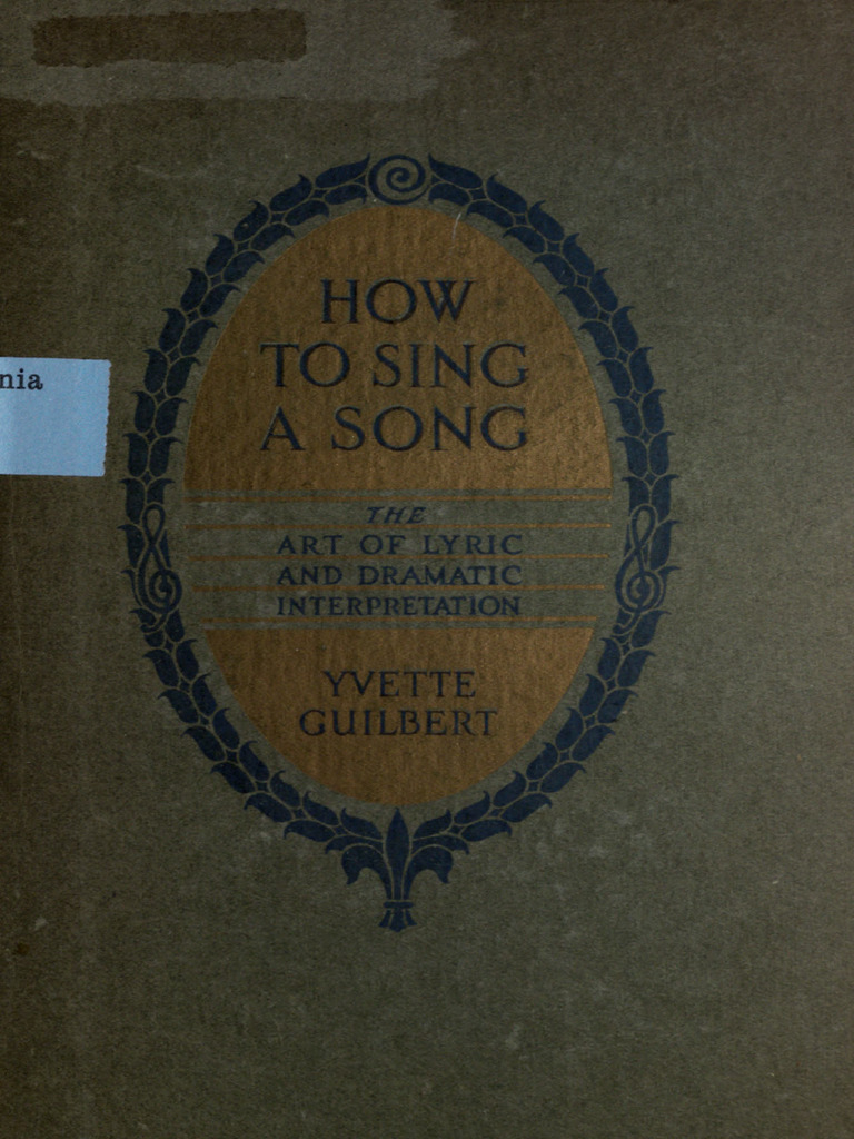 How To Sing A Song Yvette Guilbert Download Free Pdf Singing