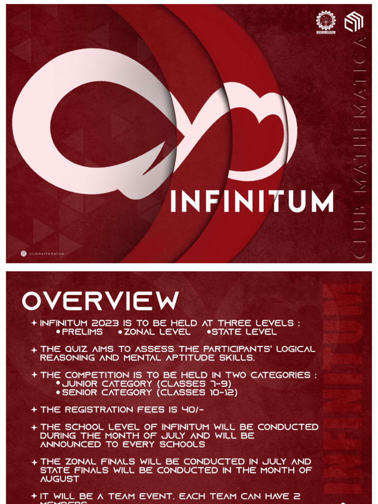Infinitum'23-Club Mathematica | PDF