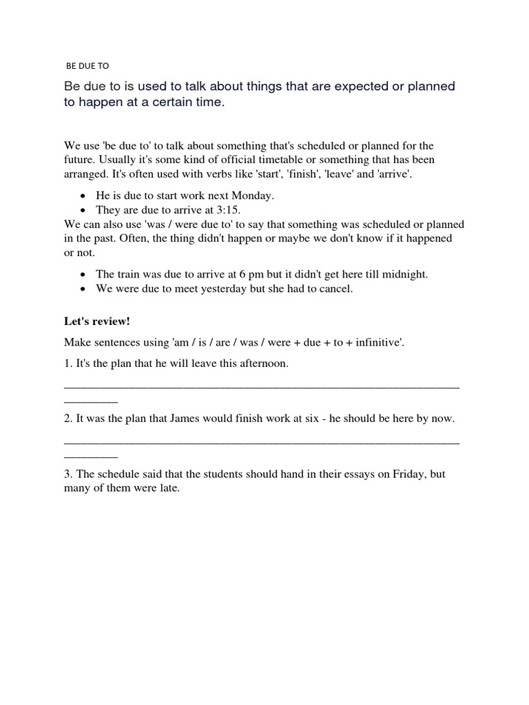 Be Due To | PDF