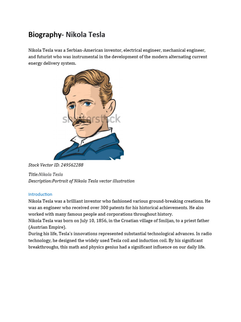 Nikola Tesla | PDF | Nikola Tesla | Electromagnetic Induction