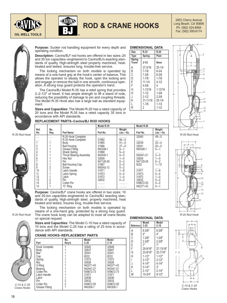 Sucker Rod Hook R35-R20 | PDF | Manufactured Goods | Tools