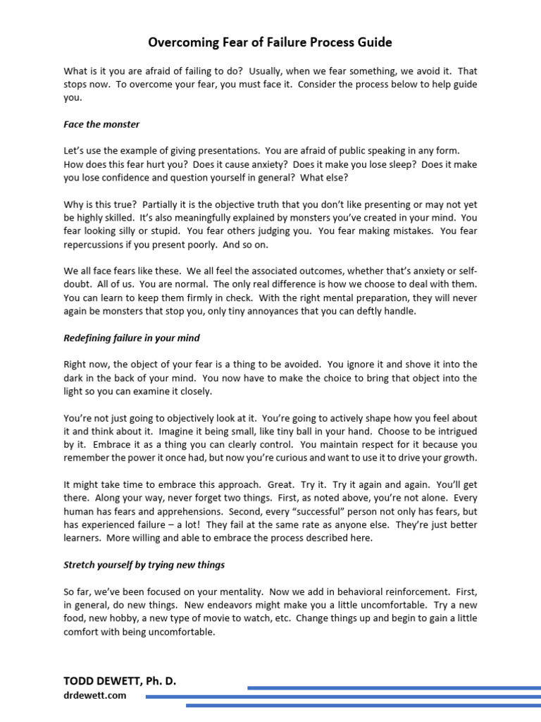 Overcome Fear of Failure Guide | PDF | Mind | Anxiety