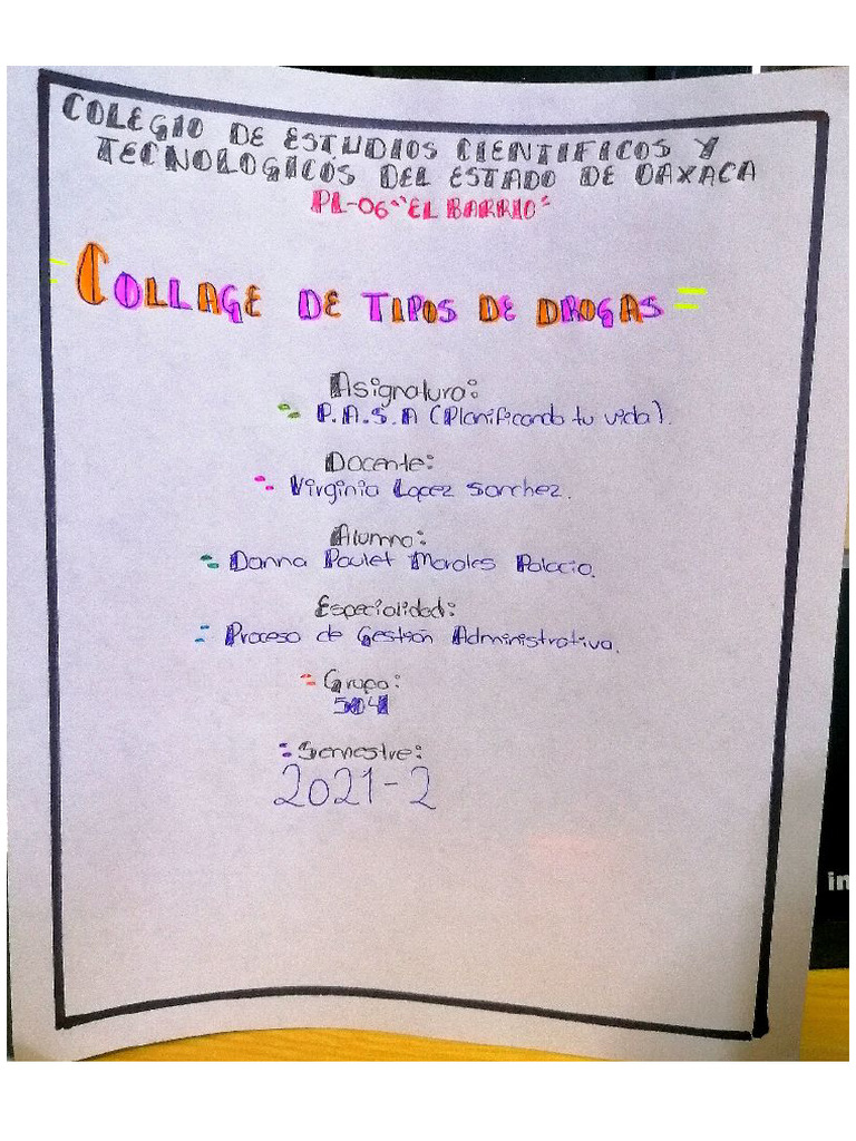 Collage de Tipos de Drogas | PDF