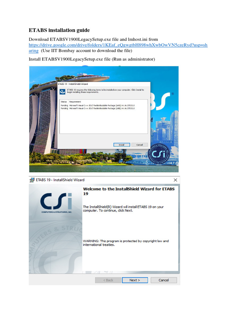 ETABS Installation Guide | PDF | Computers