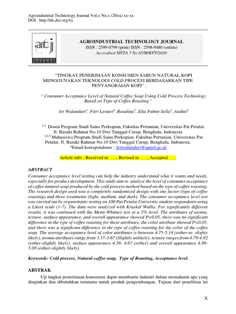 Consumer Acceptance of Coffee Soap | PDF | Drink | Food And Drink