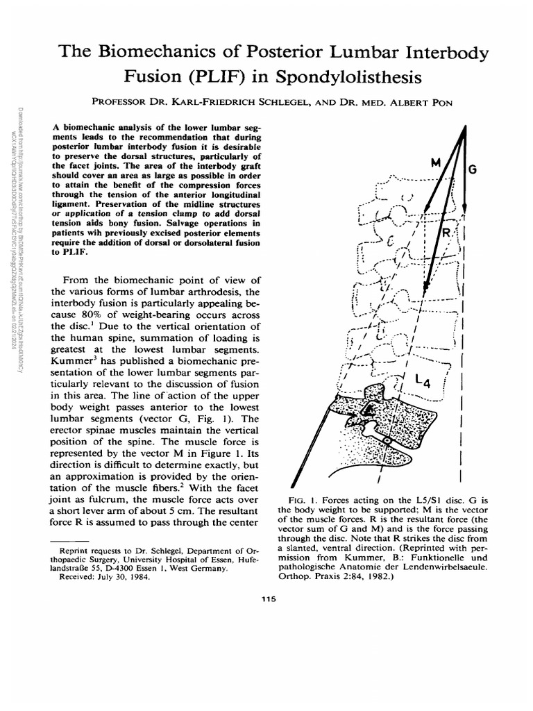 The Biomechanics of Posterior Lumbar Interbody.14 | PDF | Vertebra ...