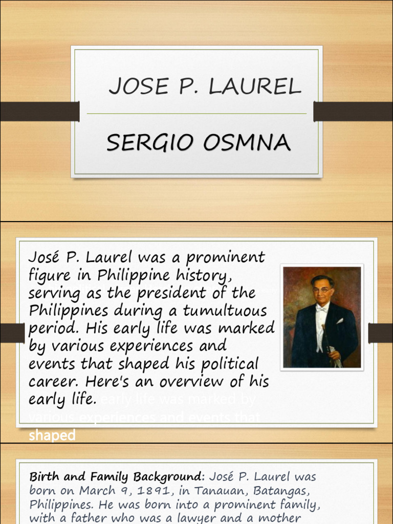Jose P. Laurel and Sergio Osmena | PDF | Philippines | President Of The ...