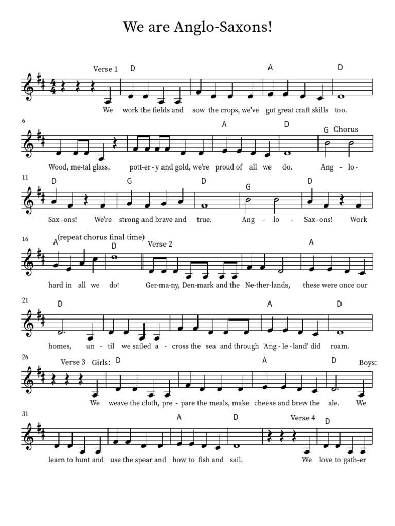 Music We Are Anglo Saxons | PDF