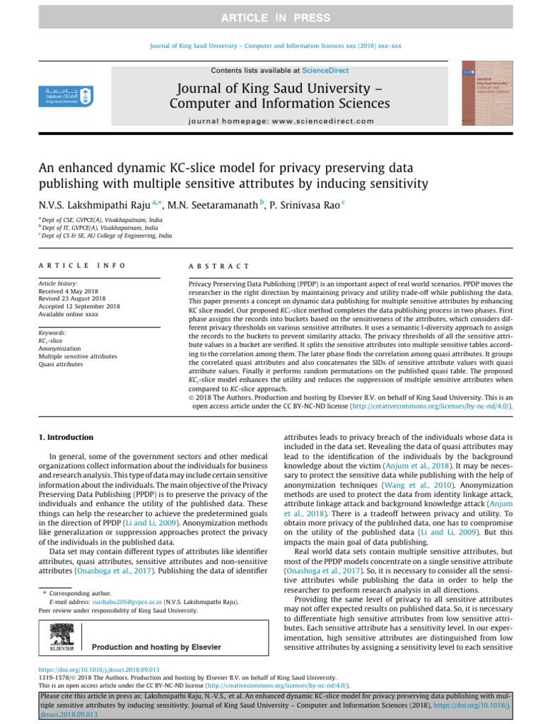 An Enhanced Dynamic KC-Slice Model For Privacy Pre | PDF | Privacy | Data