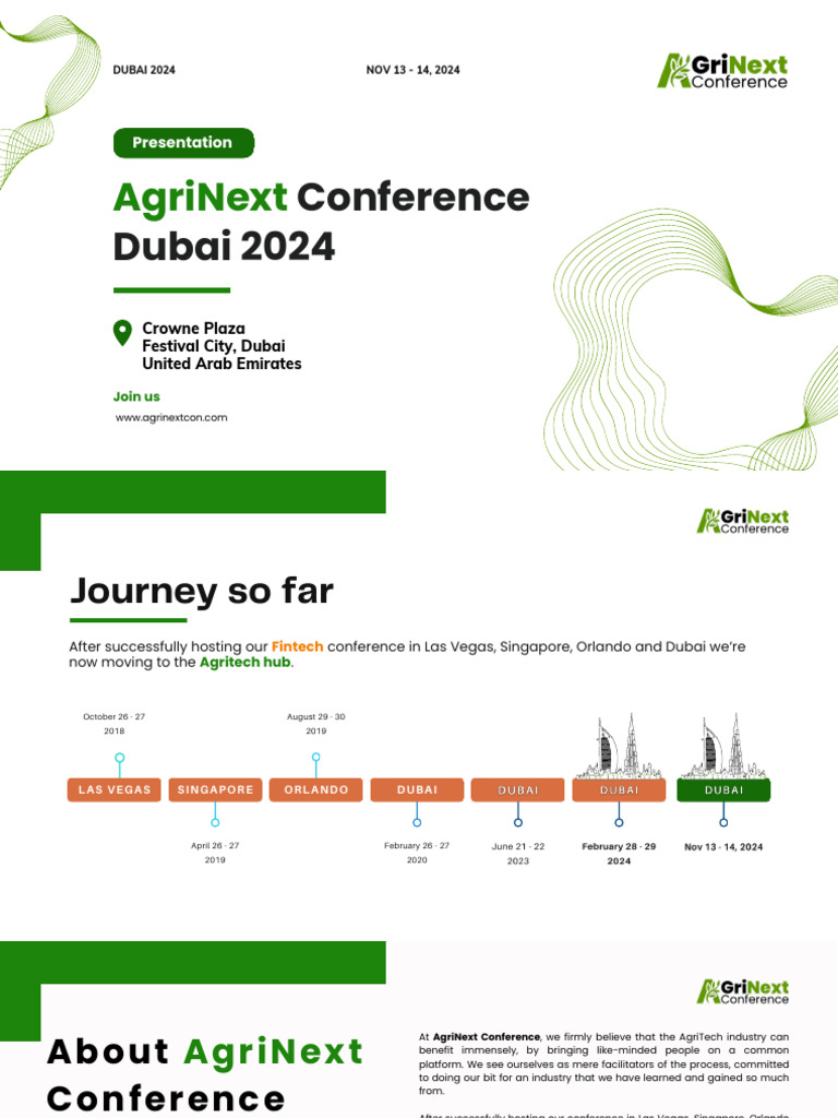 AgriNext Conference Dubai 2024 - Conference Deck | PDF | Agriculture