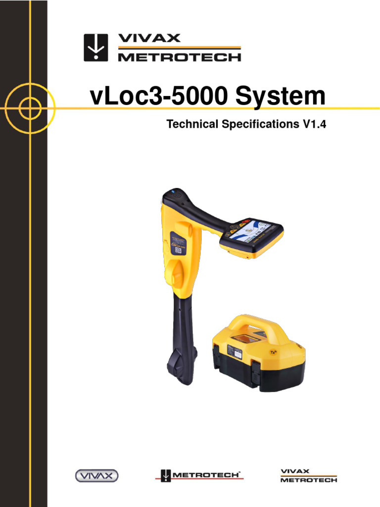 vLoc3-5000 System Specs V1.4 | PDF | Rechargeable Battery | Battery Charger