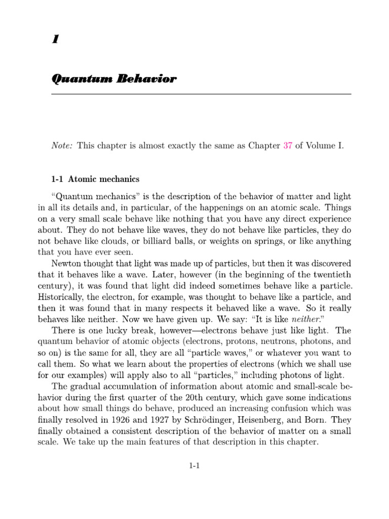 Feynman Chapter1 | PDF