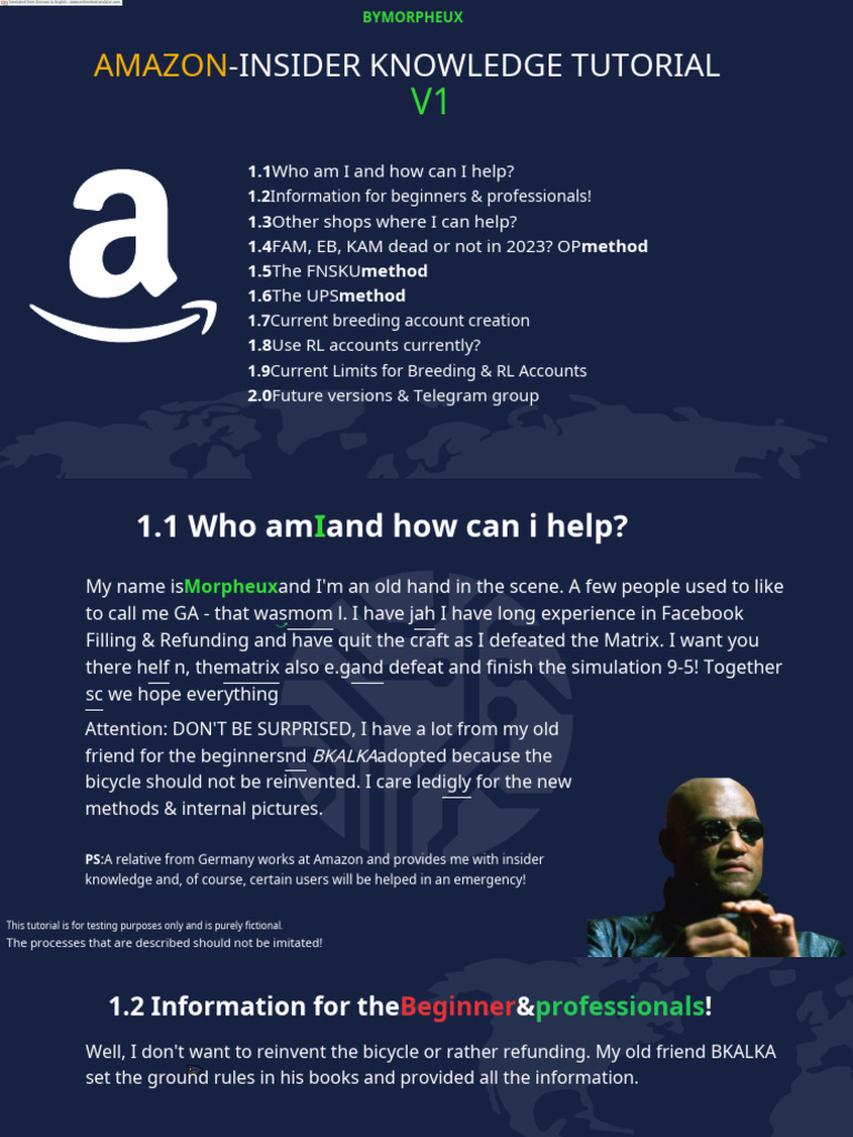ENG AMAZON-INSIDER-WISSEN V1 by Morpheux ENG | PDF | Warehouse | United ...