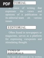 TYPES of Editorial | PDF | Newspapers | Thought