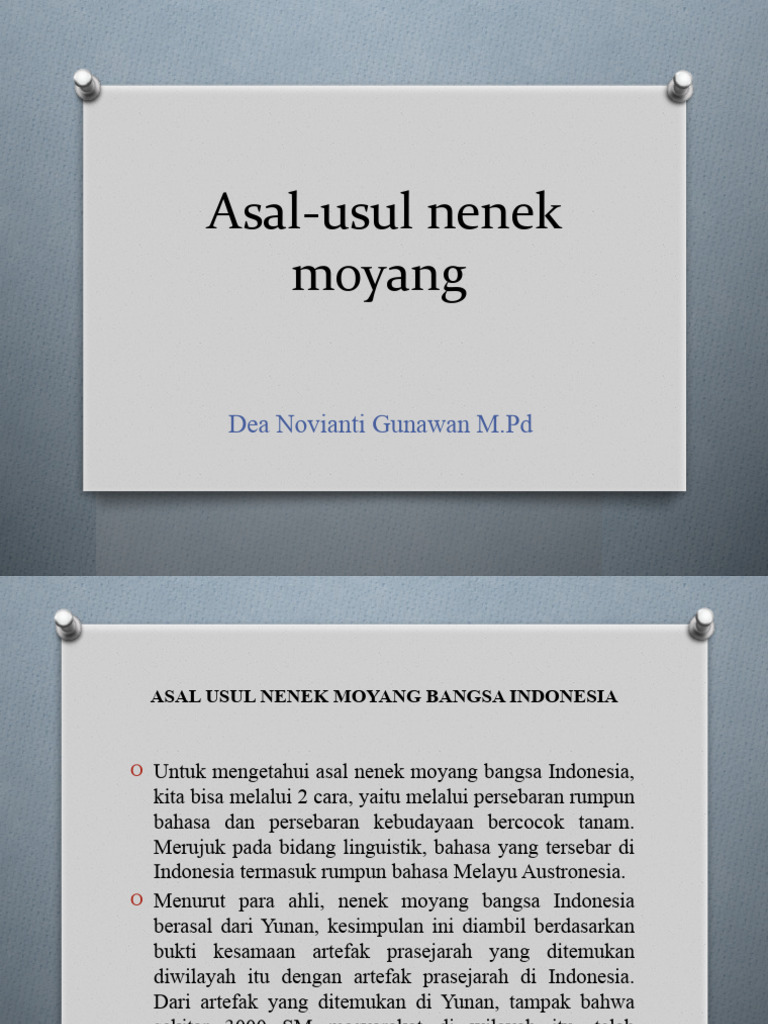 Asal-Usul Nenek Moyang-1 | PDF