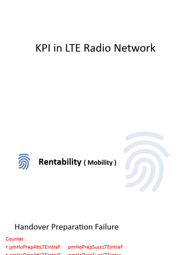 KPI in LTE Radio Network | Download Free PDF | Computer Science | Electrical Engineering