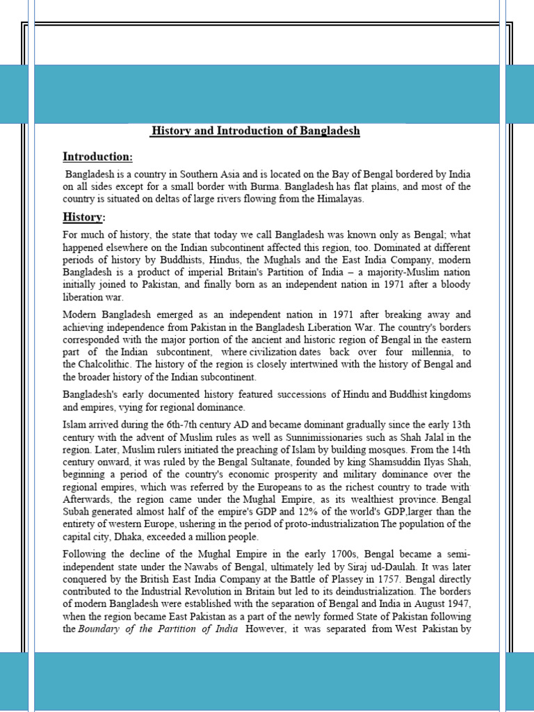 Intro To Bangladesh | Download Free PDF | Bangladesh | Wedding