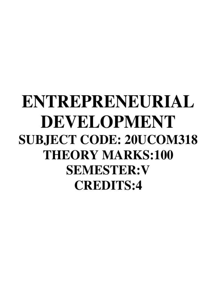 Entrepreneur Development Program in India | PDF | Entrepreneurship ...