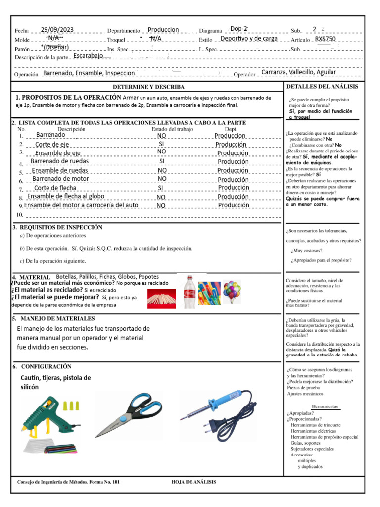 Check List | PDF | Herramientas | Bienes manufacturados