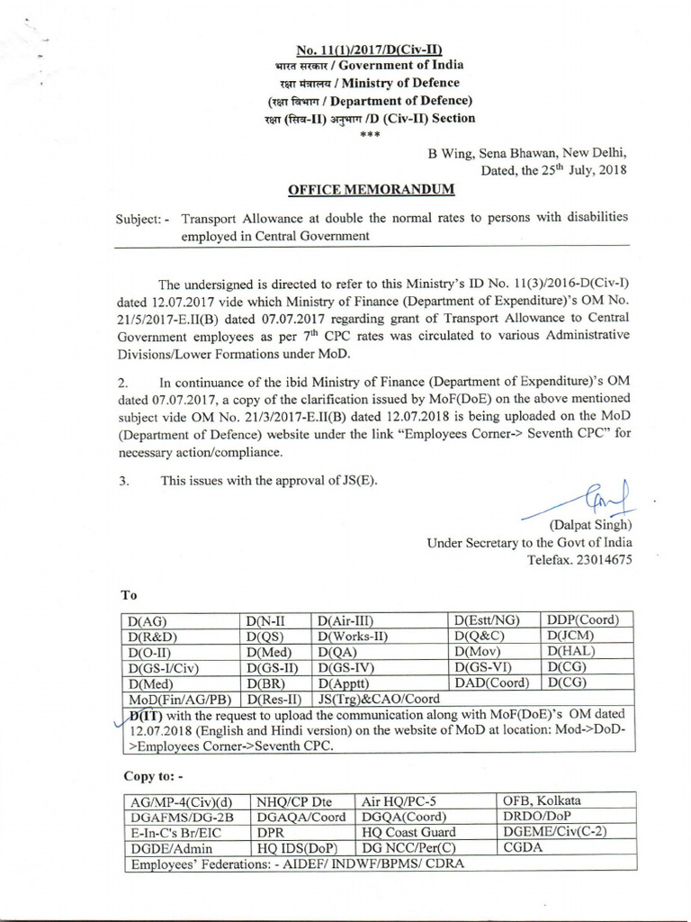 Transport Allowances | PDF