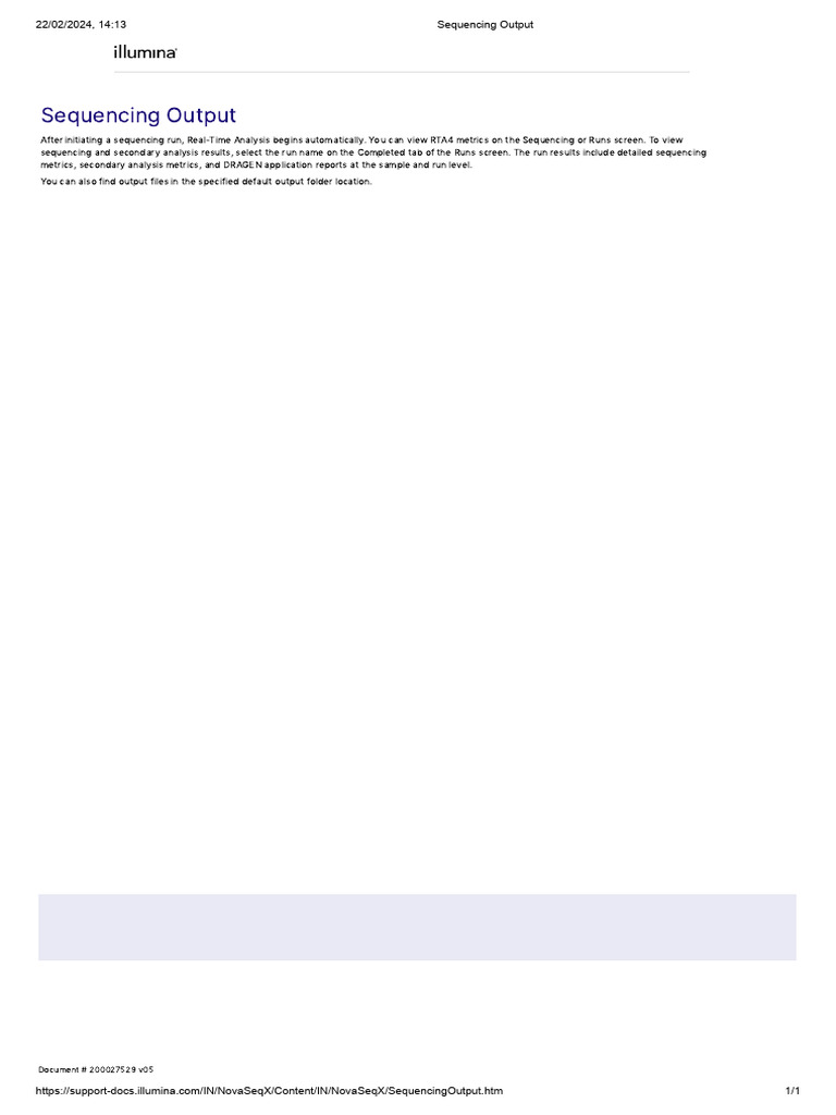 NovaSeq X Sequencing Output Guide | PDF