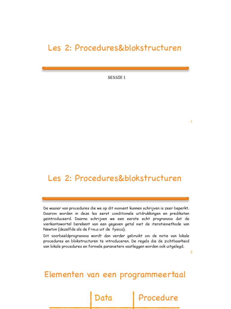 Les02 LokaleProcedures | PDF