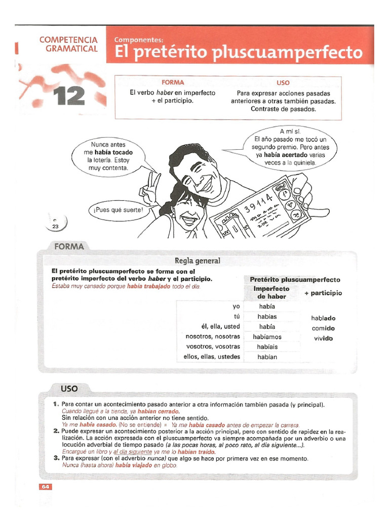 El Preterito Pluscuamperfecto | PDF
