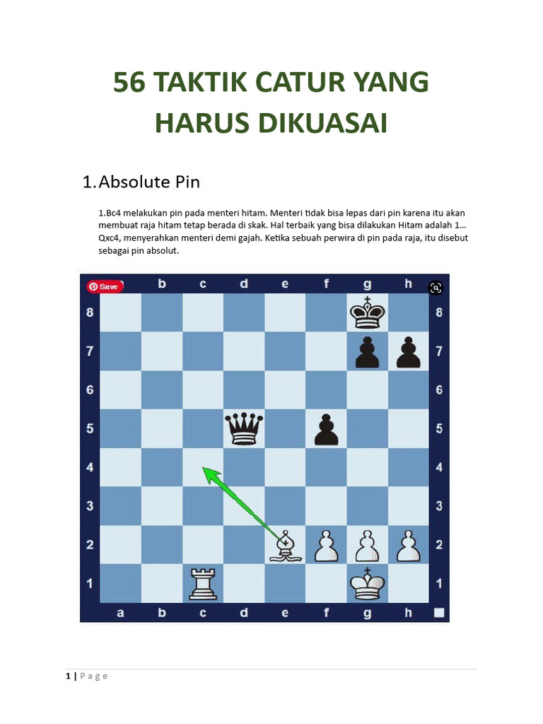 56 Taktik Catur | PDF