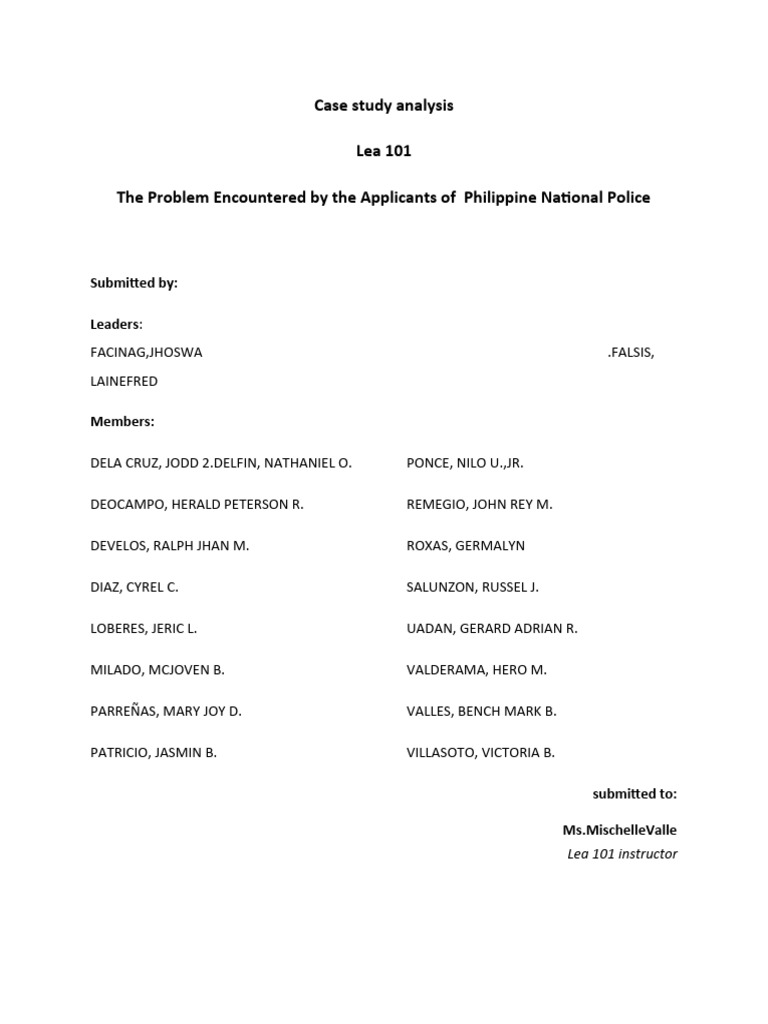 Case Study Lea 101 | PDF | Recruitment | Policy