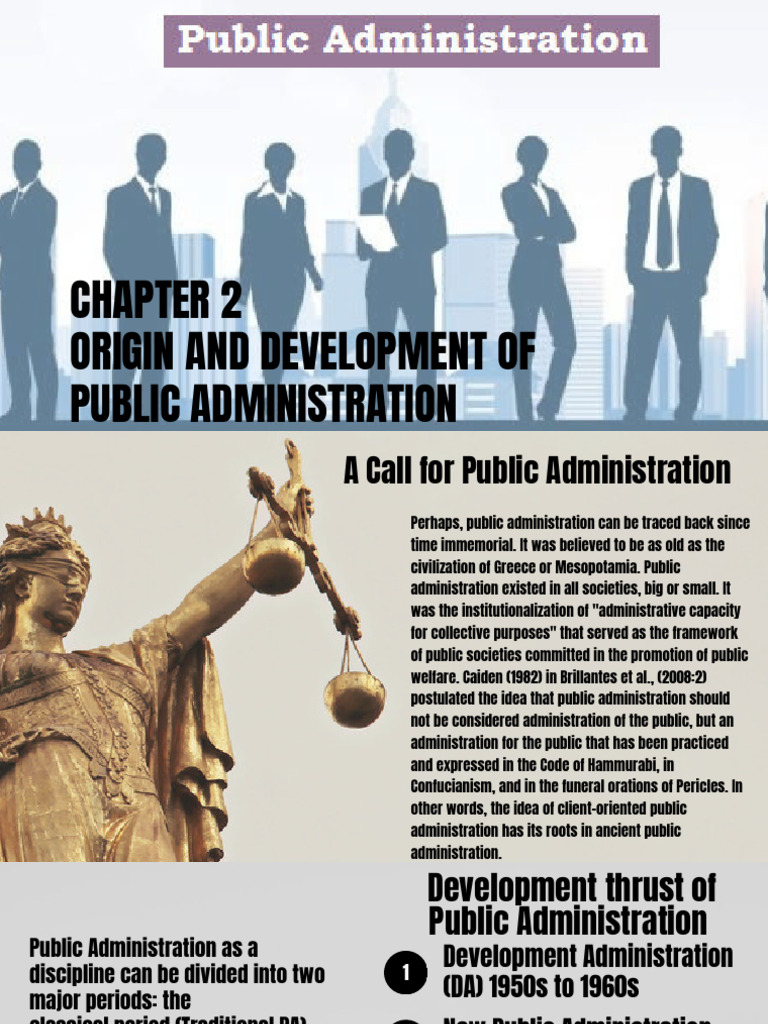 Chapter 2 Origin and Development of Public Administration 20240201 ...