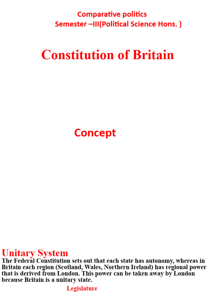 Constitution of Britain | PDF | House Of Lords | House Of Commons Of ...
