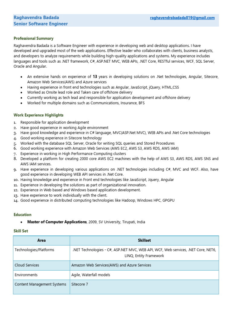 Raghavendra Resume | PDF | Cloud Computing | Amazon Web Services