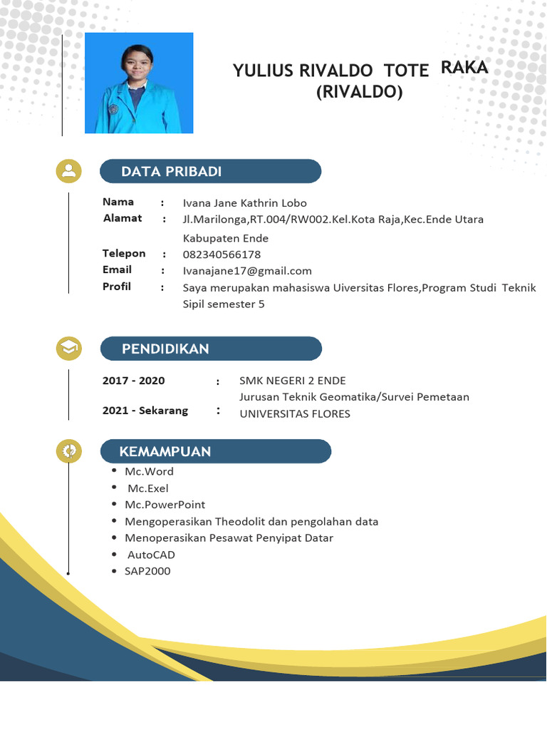 CV Ivana Jane | PDF | Karier & Perkembangan