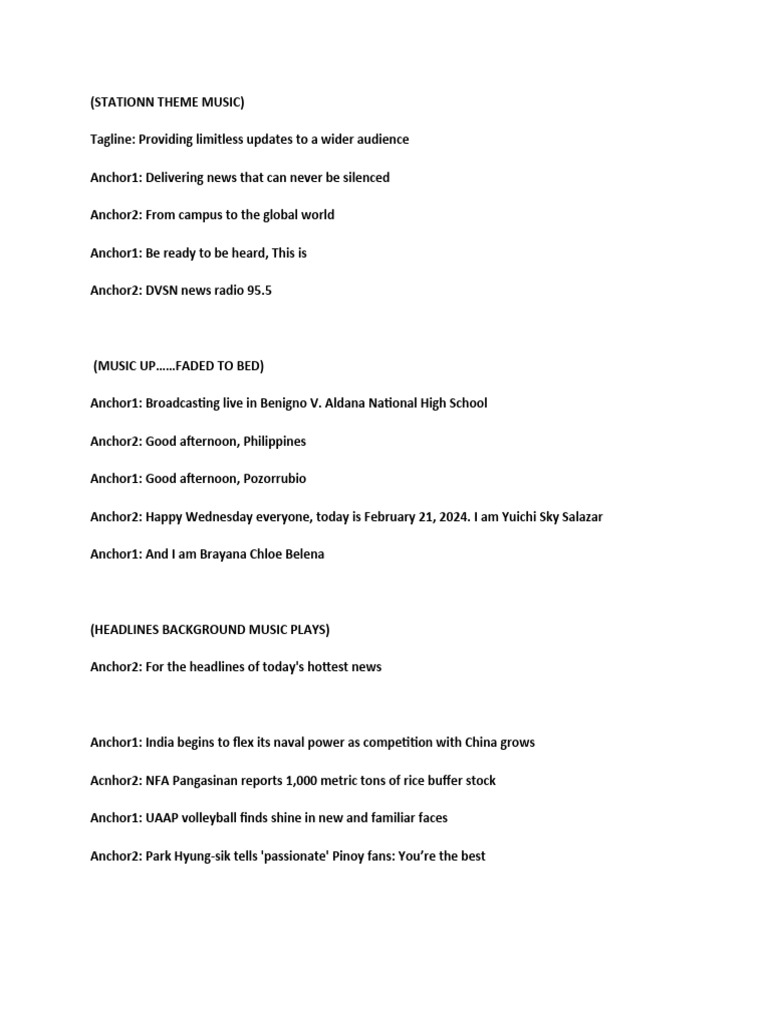 Elaine Script | PDF