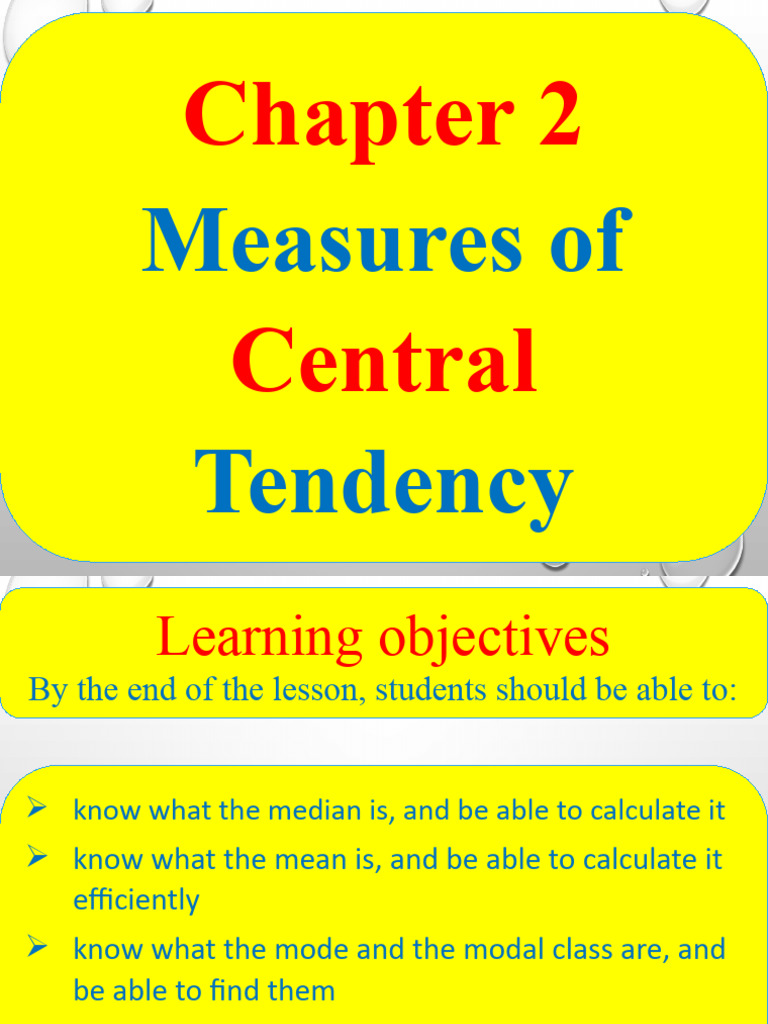 Measures of Central Tendency | PDF | Mean | Median