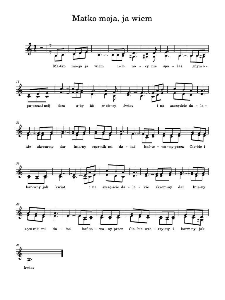 Matko Moja, Ja Wiem | PDF