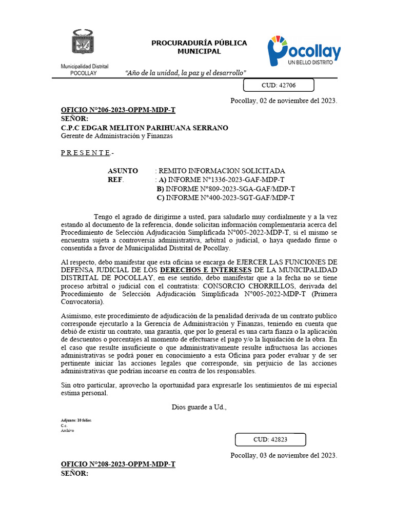 OFICIOS Modelos | PDF