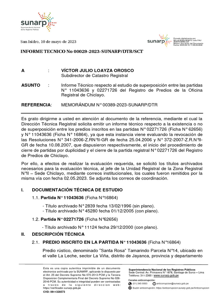 Sct-Informe Tecnico Sunarp 2024 | PDF | Tecnología geográfica | Datos geográficos e información