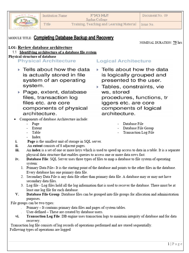 Complet Db Backup And Recovery Pdf Backup Databases