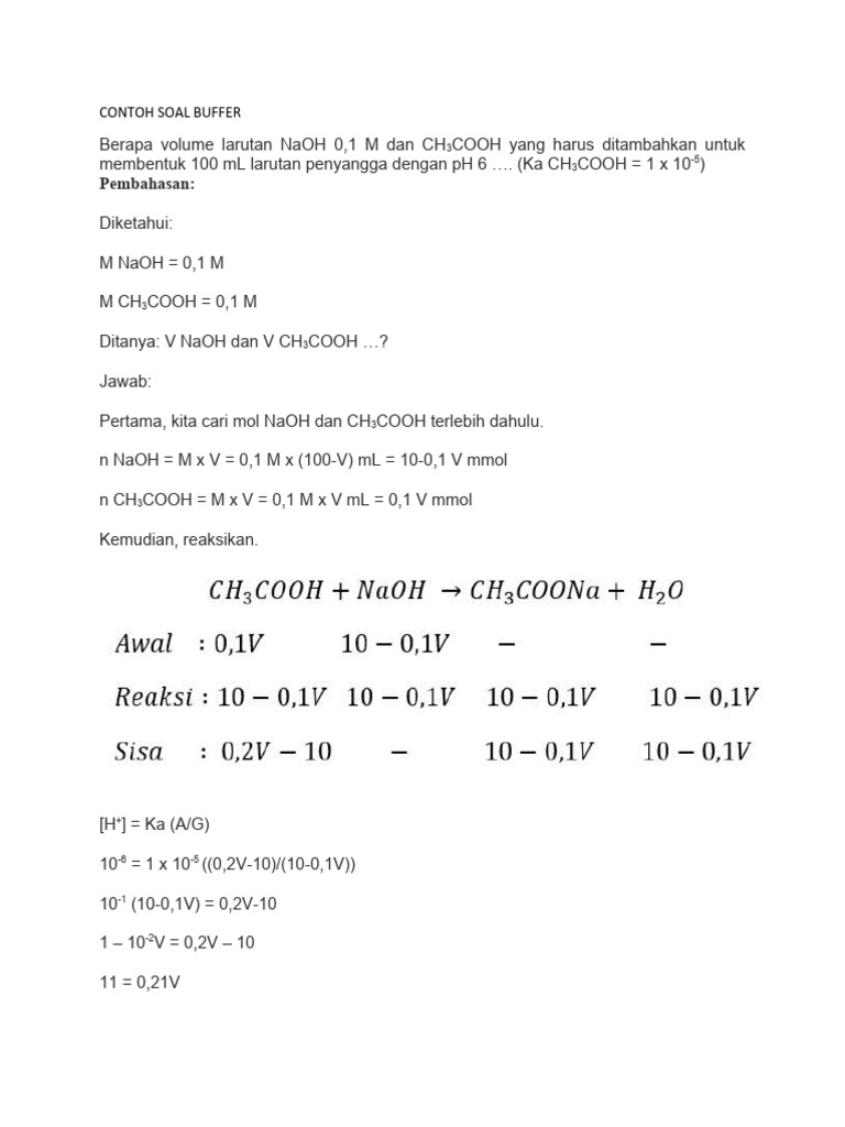 Conso Buffer Dan Hidrolisis | PDF