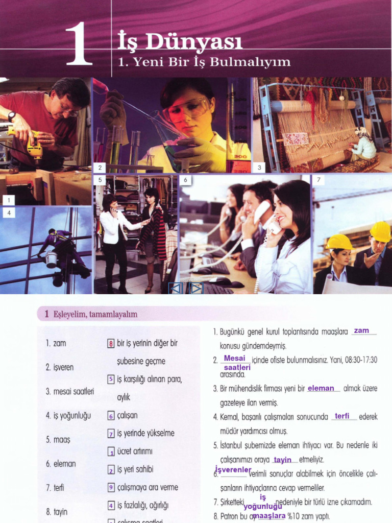 Yeni Hitit 2 Ders Kitabı B1 Yanıt Anahtarı | PDF