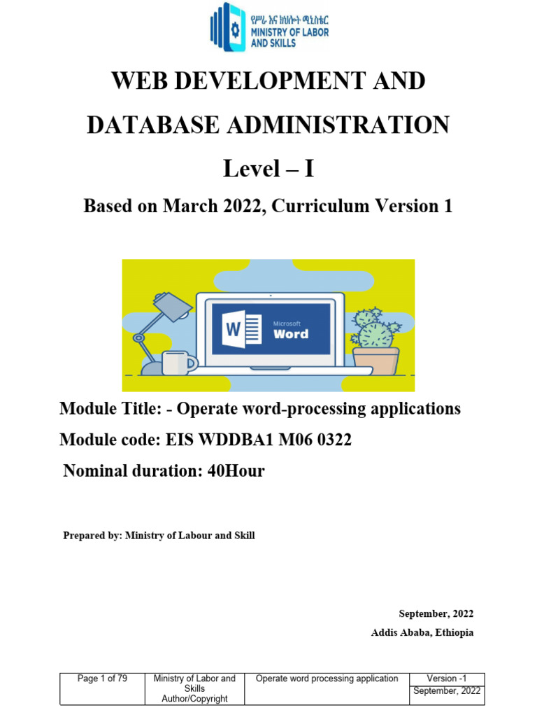 M06-Operate Word Processing Application | Download Free PDF | Word Processor | Memorandum