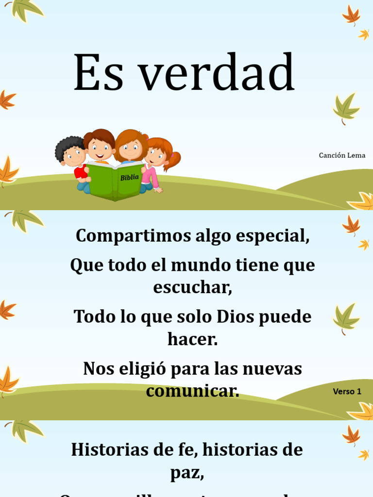 Canción Lema - Es Verdad | PDF