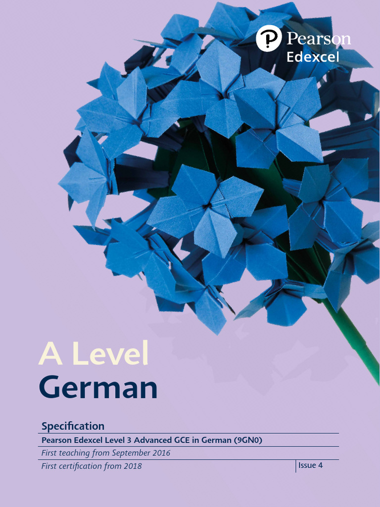 Specification GCE A Level L3 in German | PDF | Essays | Critical Thinking